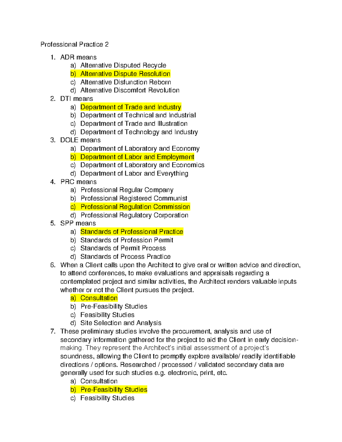 Prof Prac 2 Quiz Review: Key Concepts for Your Final Exam Preparation - Studocu