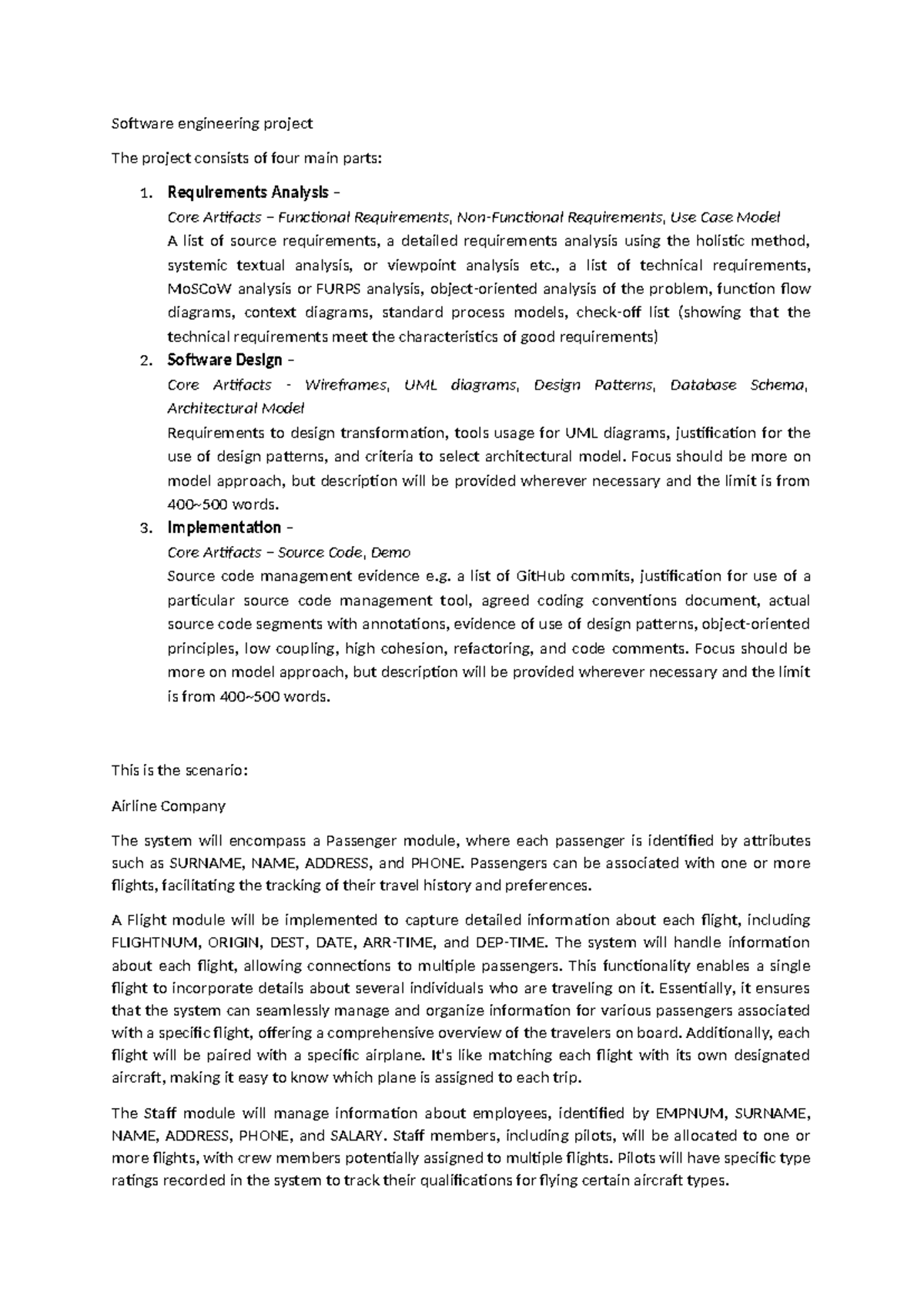 Software Engineering Project (3)-1: Comprehensive System Overview - Studocu