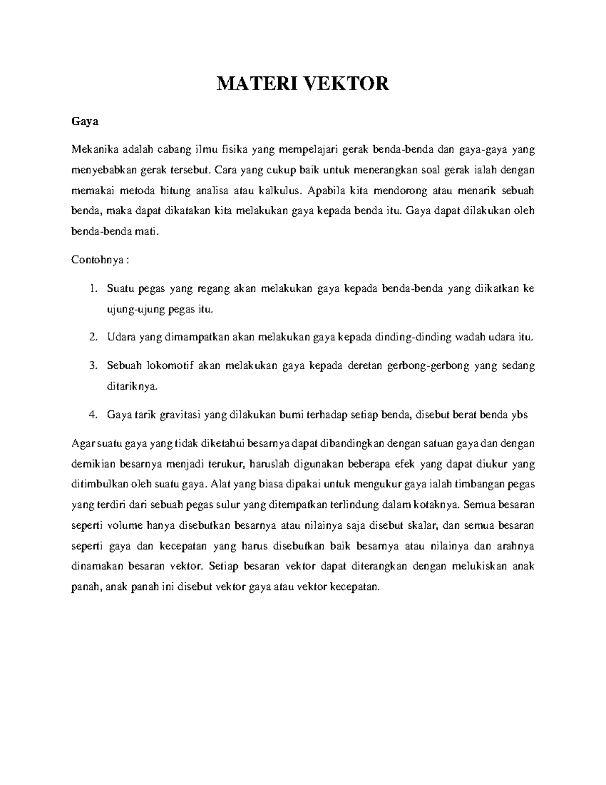 Materi Vektor dalam Mekanika - Teknik Kimia - Studocu