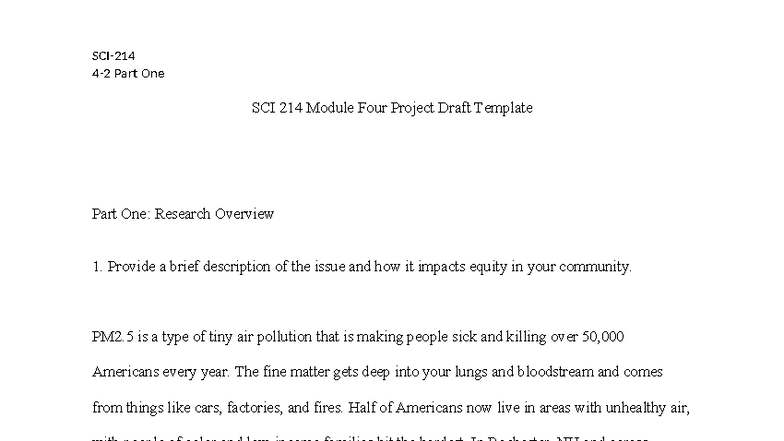 Final Project Draft: SCI 214 Module Four - PM2.5 Research Overview ...