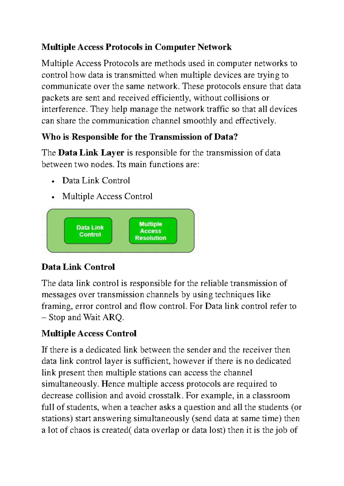 COMS 101: Multiple Access Protocols in Computer Networks Explained ...