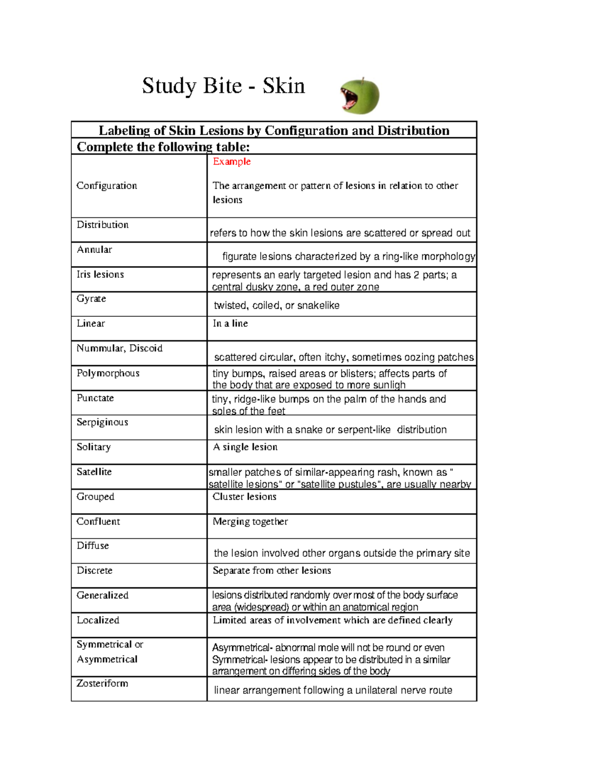 Labeling Skin Lesions: Configurations & Distributions Guidelines - Studocu
