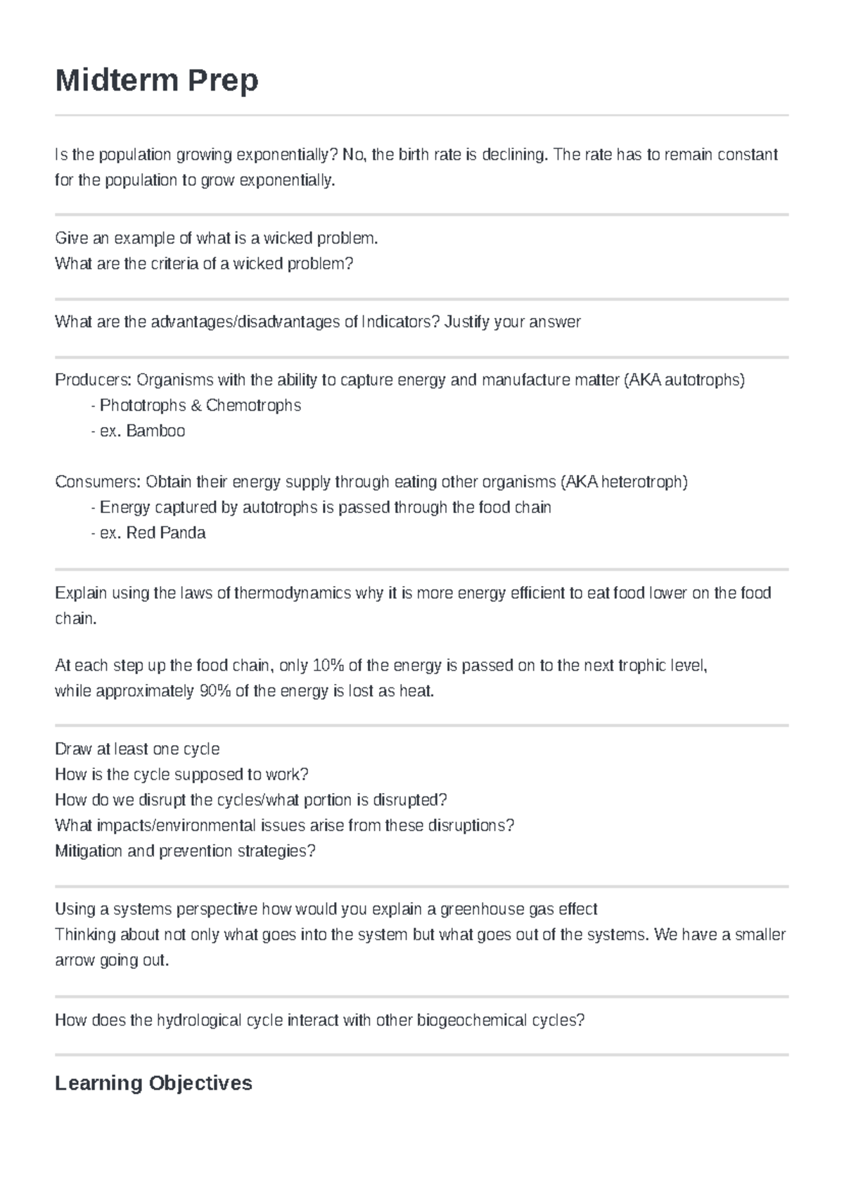 Midterm Prep: Environmental Issues & Population Dynamics Insights - Studocu