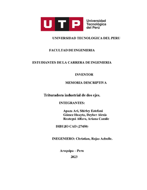 Maquina 3 - JDWDS JDW DRAUGHTING SERVICES J.A. DE WAAL 12 BRIGHTWELL ...