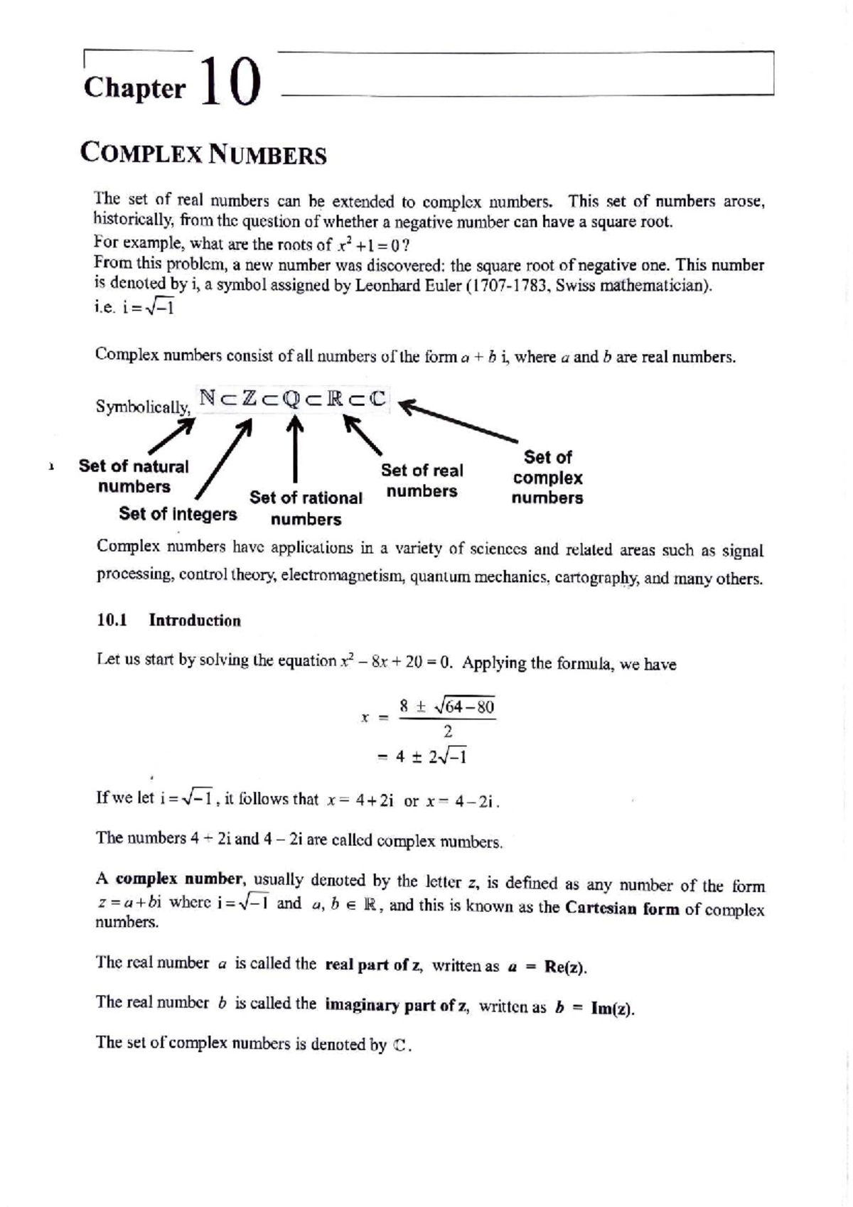 NYJC H2 Mathematics Lecture Notes - Chapter 10: Complex Numbers - Studocu