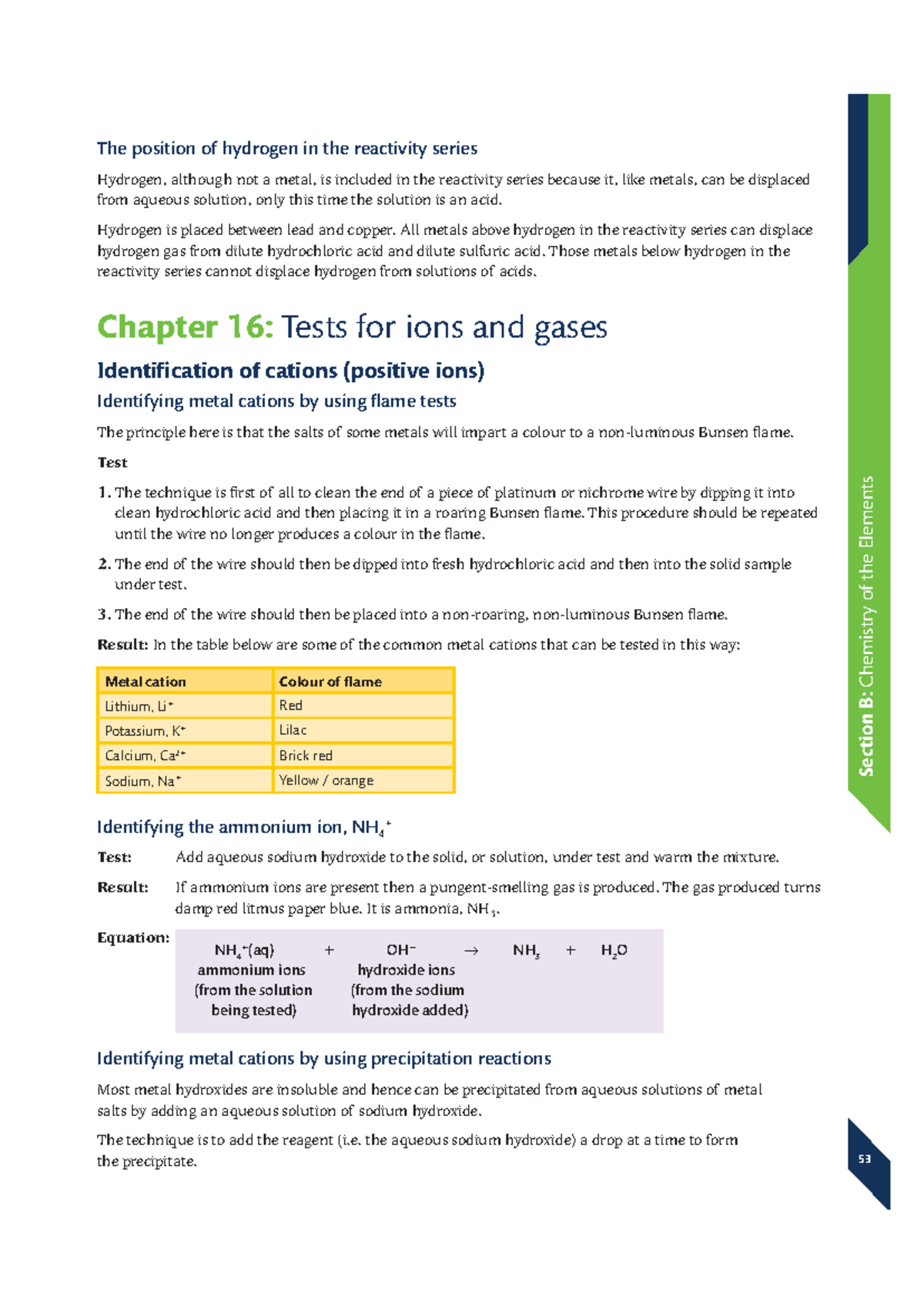Test for Ions Notes - Chemistry (CHEM 101) - Studocu