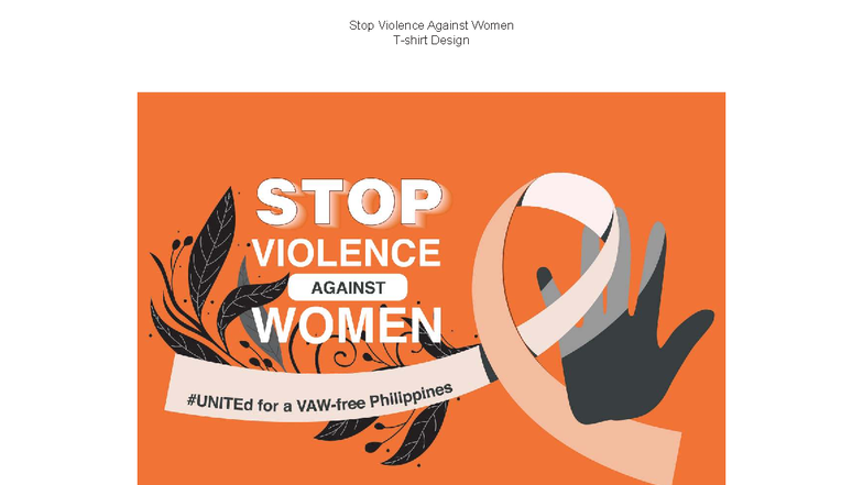 18 Day to end VAWC T shirt Designs - Bachelor in Elementary Education ...