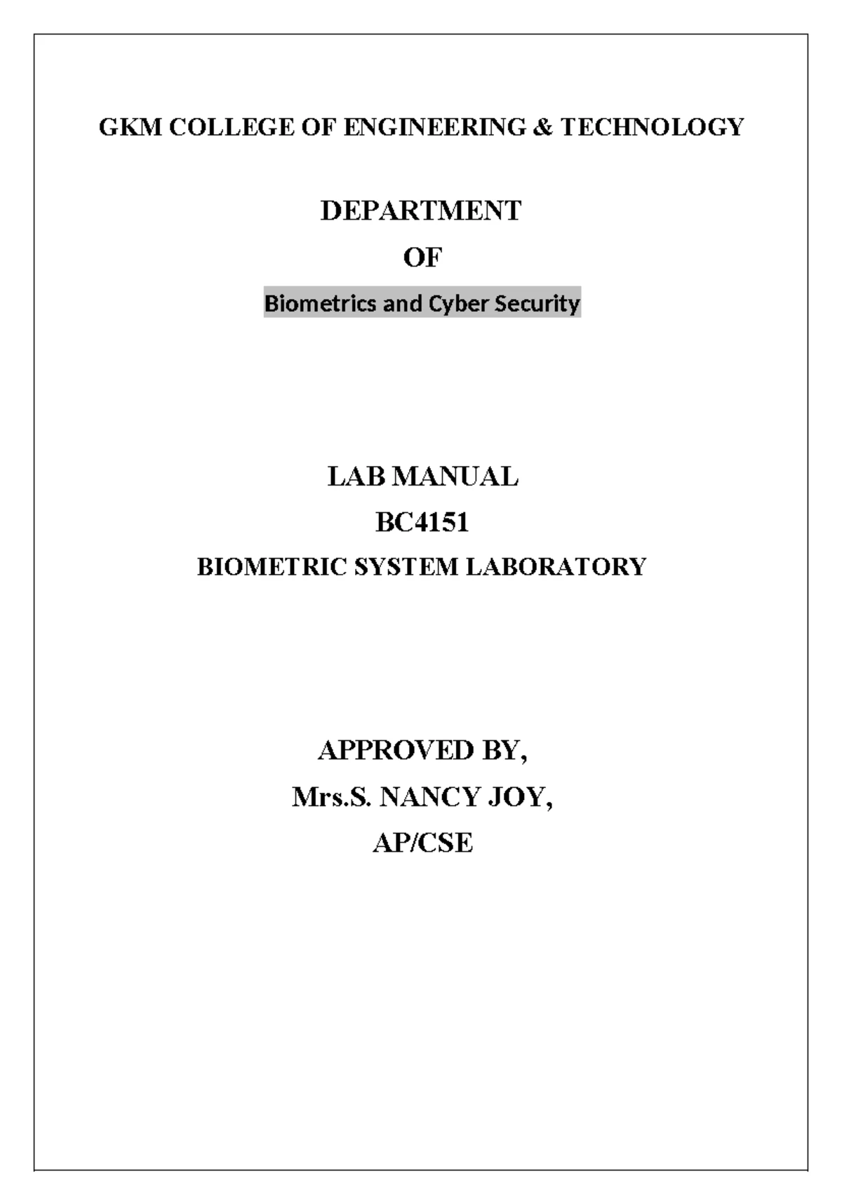 Data Exploration And Visualization Lab Manual Department Of