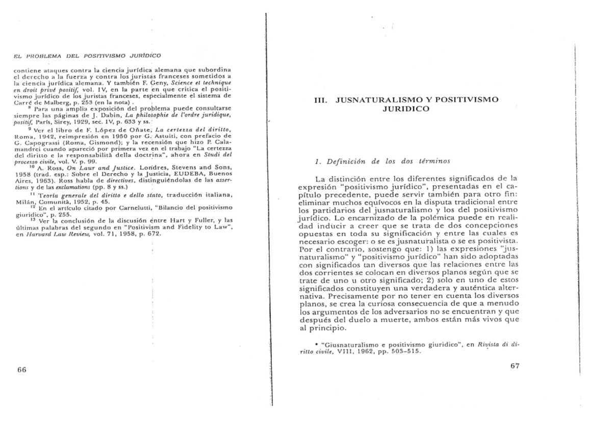 IUSNATURALISMO Y POSITIVISMO JURÍDICO: ANÁLISIS CRÍTICO DE NORBERTO ...