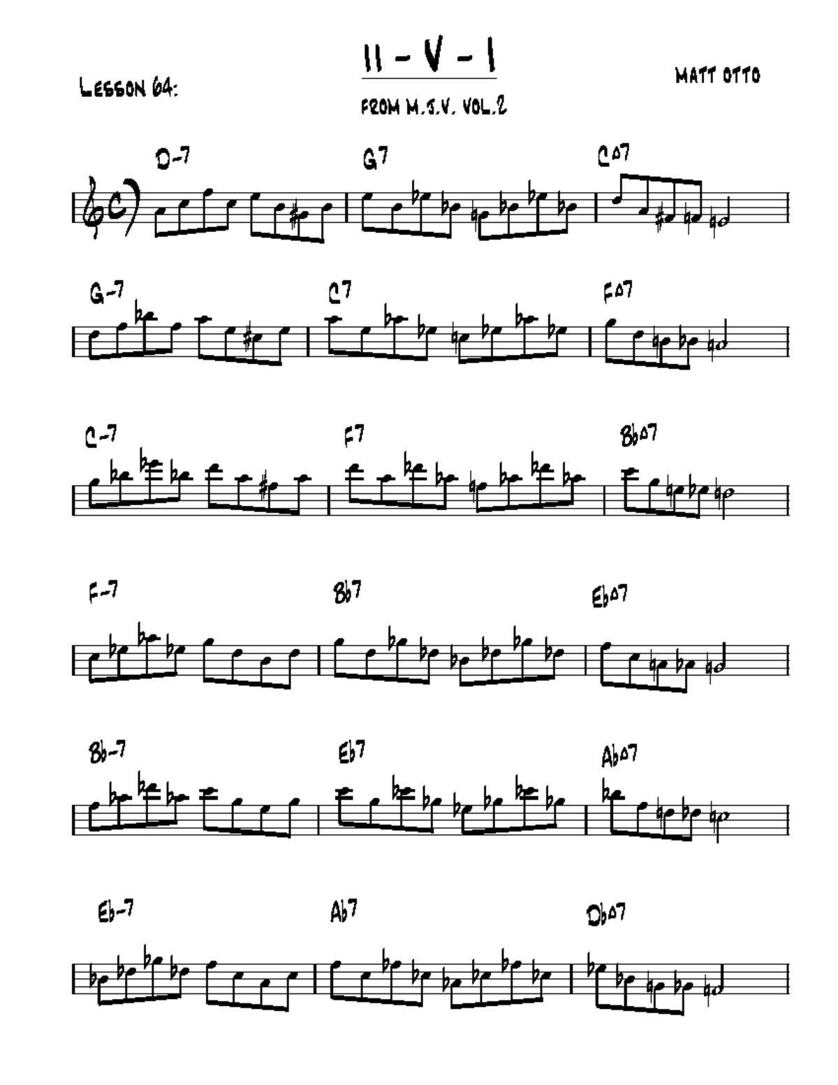 II-V-I Lesson 64: Triads from M.J.V. Vol. 2 Analysis - Studocu