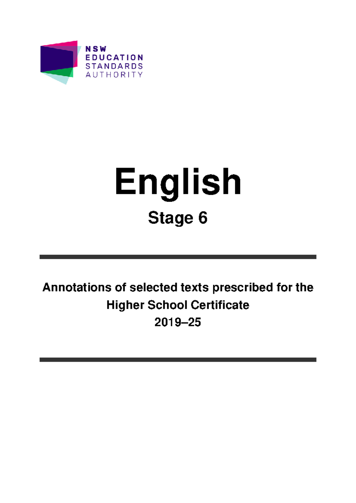 English prescriptions 2019 2025 english stage 6 annotations of selected ...