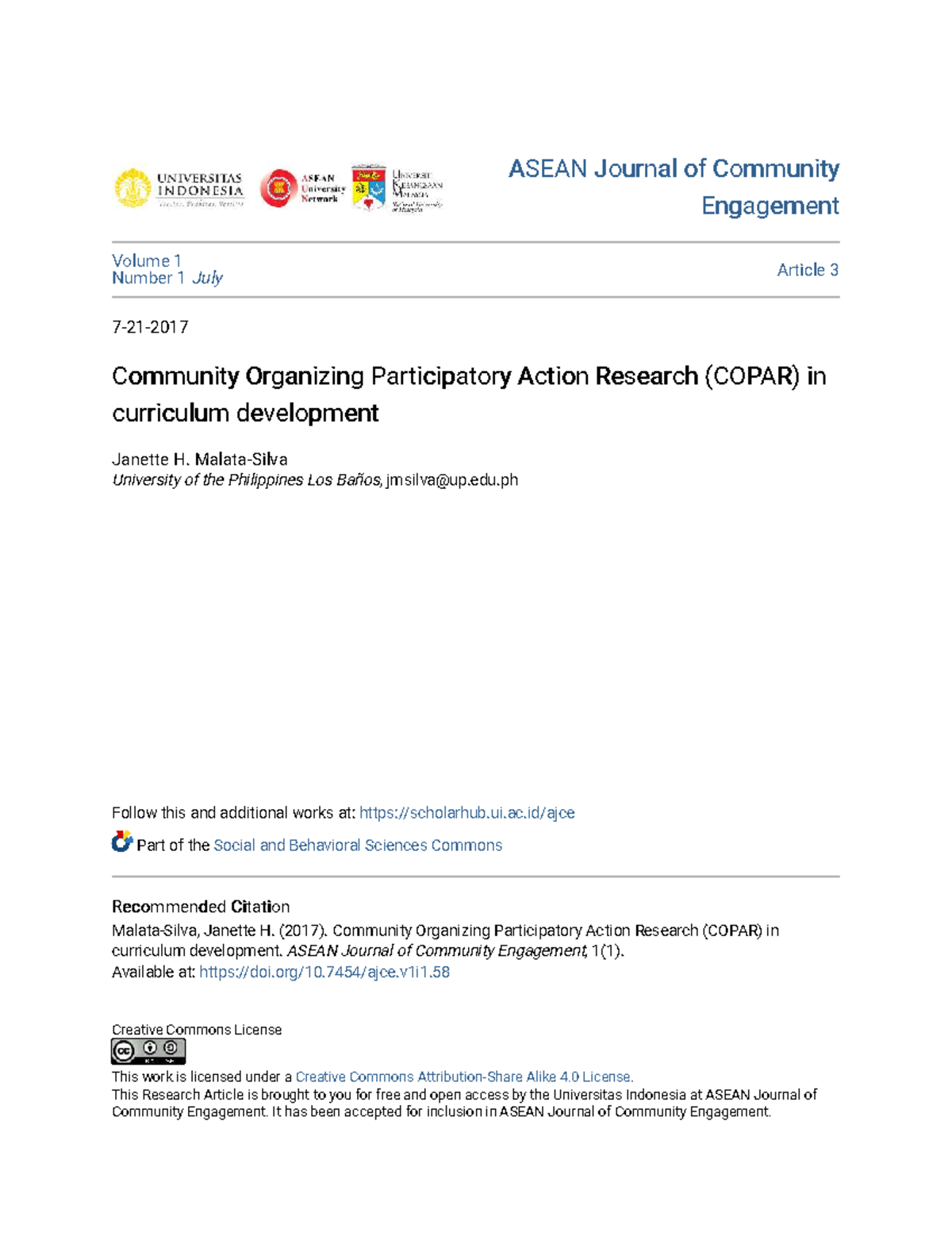 COPAR in Curriculum Development: A Study on Lumad Education - Studocu