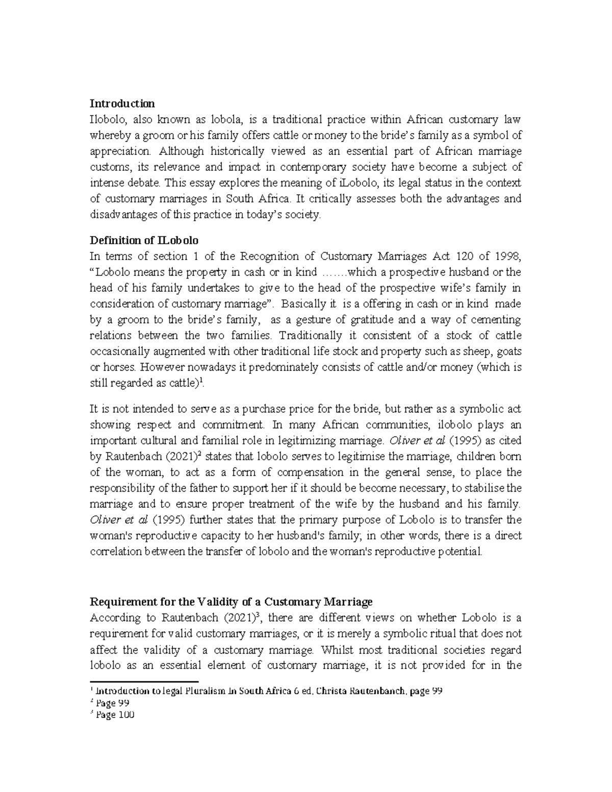 Ilobolo Legal Essay: Exploring the Significance of Customary Marriage ...