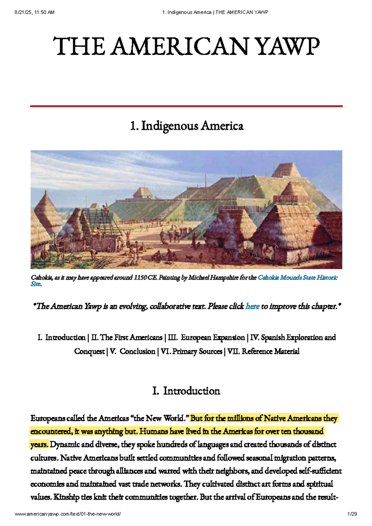 Indigenous America: The Impact of European Conquest (HIST 101) - Studocu