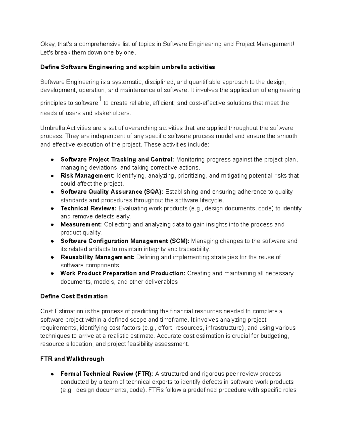 SEPM 5055 Comprehensive Guide to Software Engineering & Project Management - Studocu