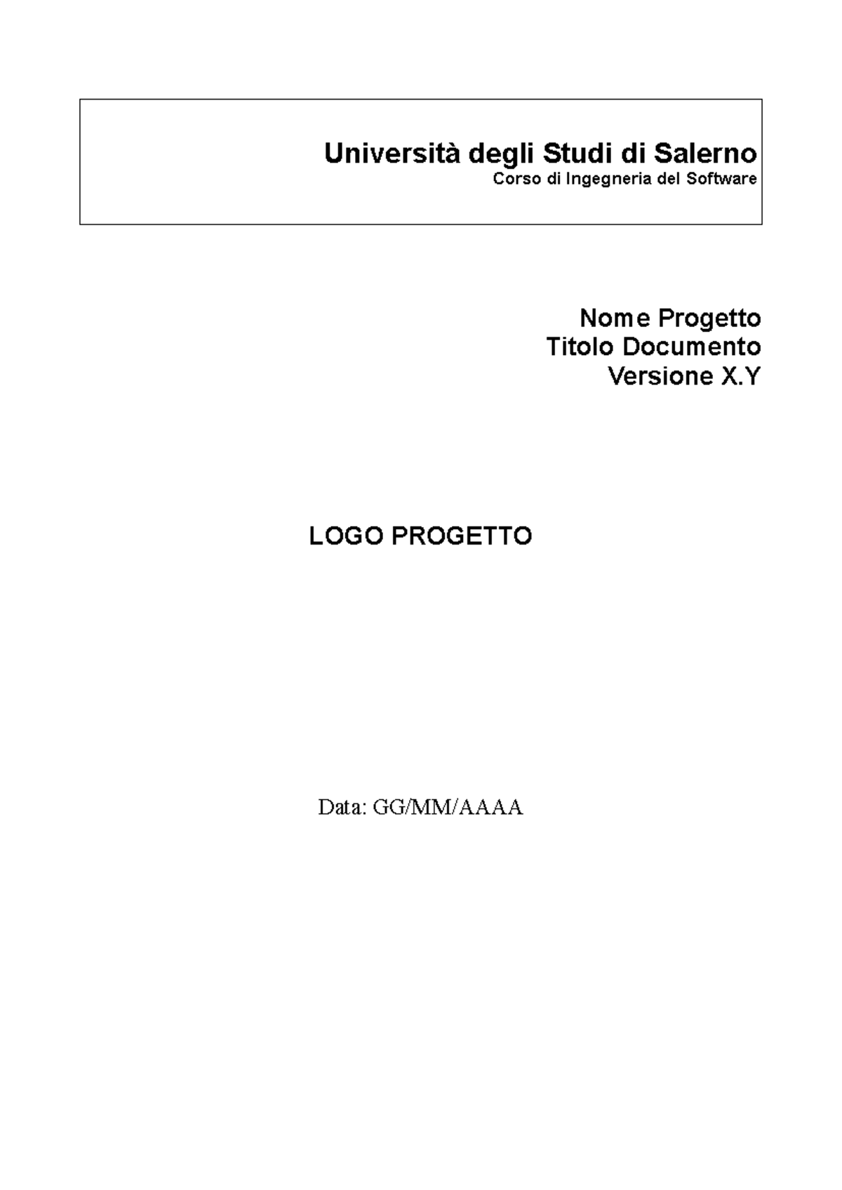01.Esempio Template Documento - Università degli Studi di Salerno Corso ...