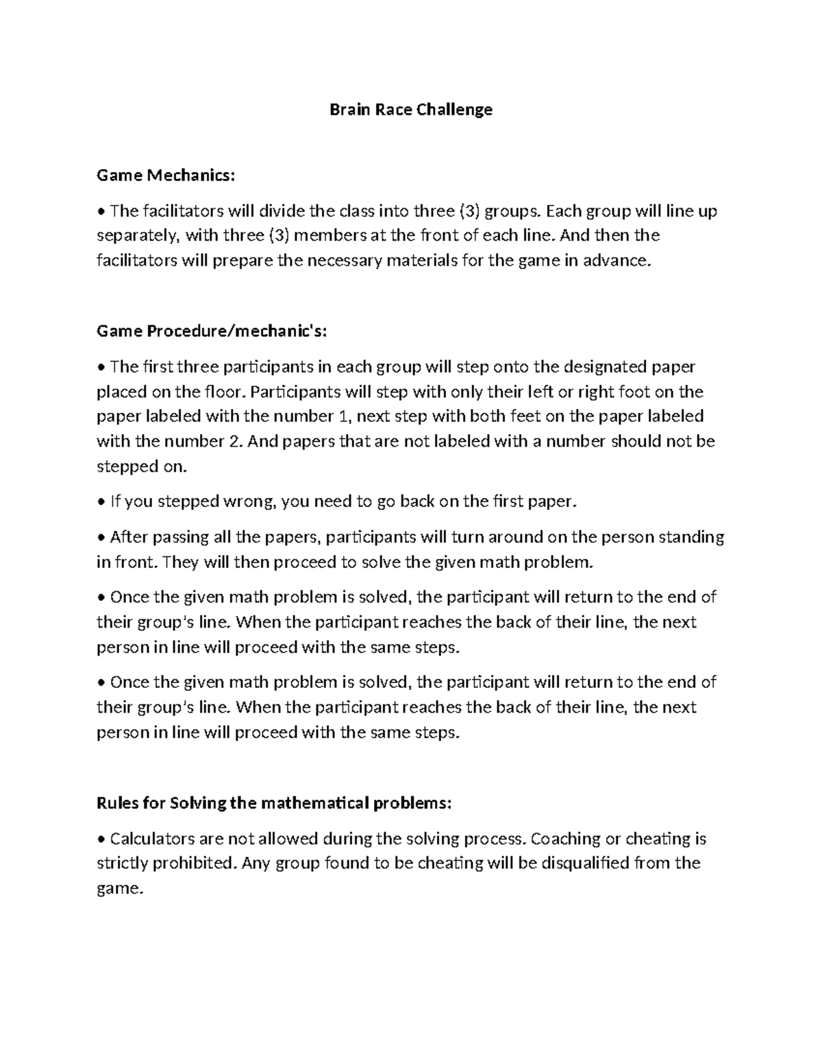 Brain Race Challenge - Brain Race Challenge Game Mechanics: The ...