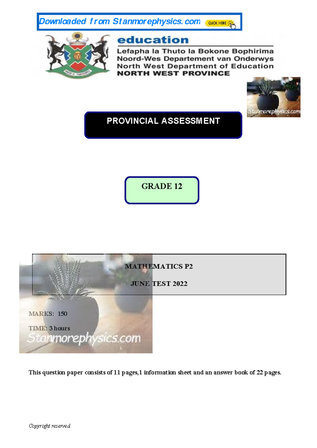 NW-Maths-Grade-12-June-Test-2022-P2-and-Memo - Studocu