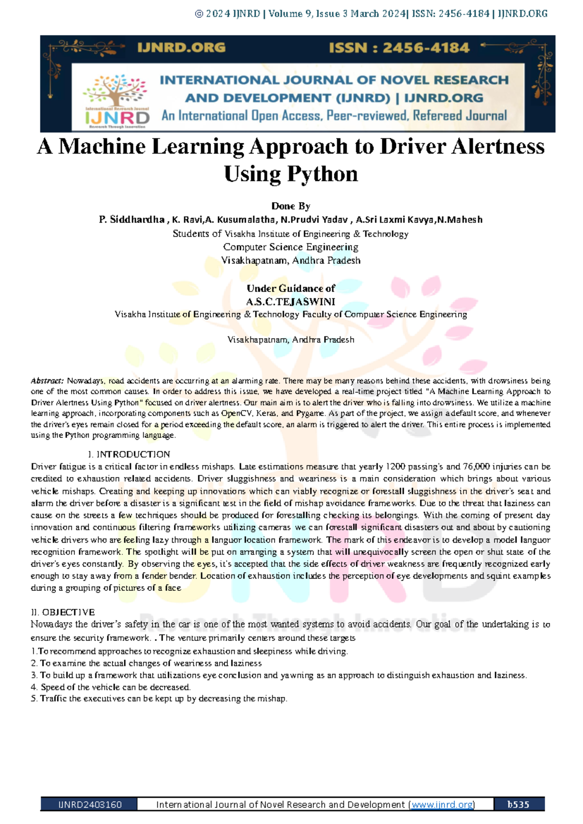 learning of material - IJNRD2403160 International Journal of Novel ...