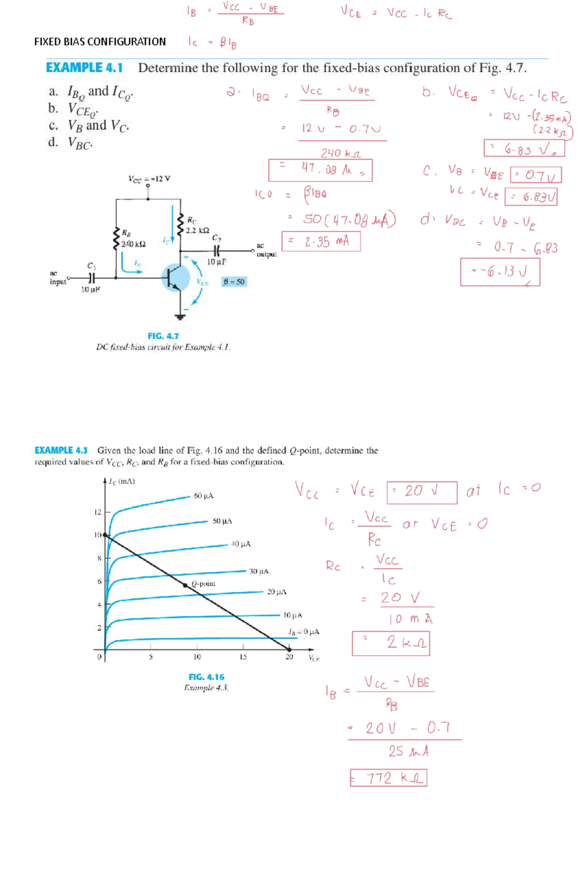 1B: BJT Analysis and Bias Configuration Examples - Studocu