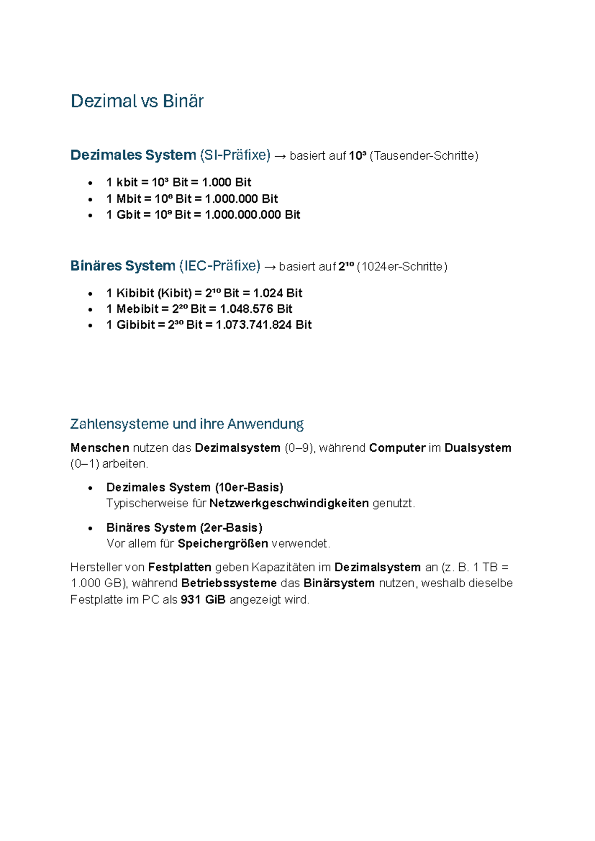 Dezimal vs Binär: Vergleich der Zahlensysteme und deren Anwendungen ...