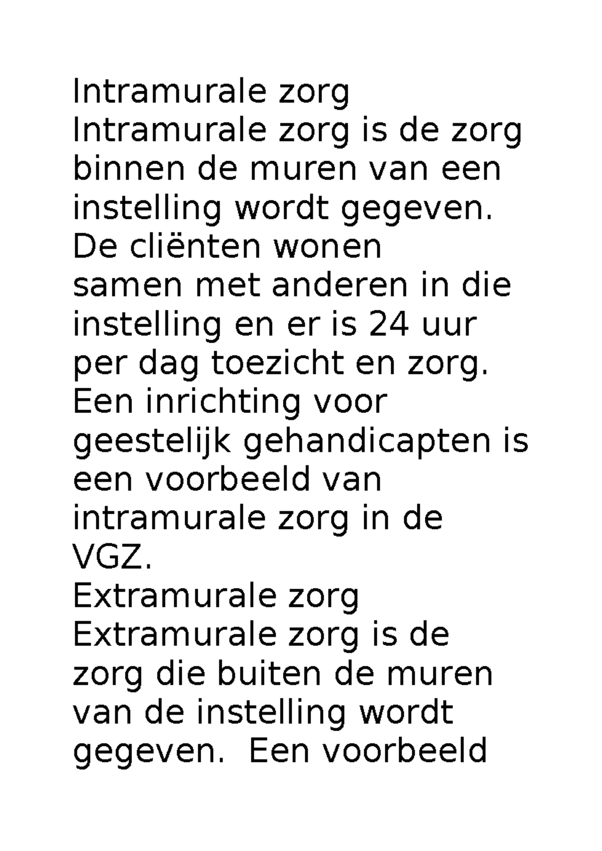 Intra-, Extra-, Semi- en Transmurale Zorg in de VGZ: Overzicht en ...