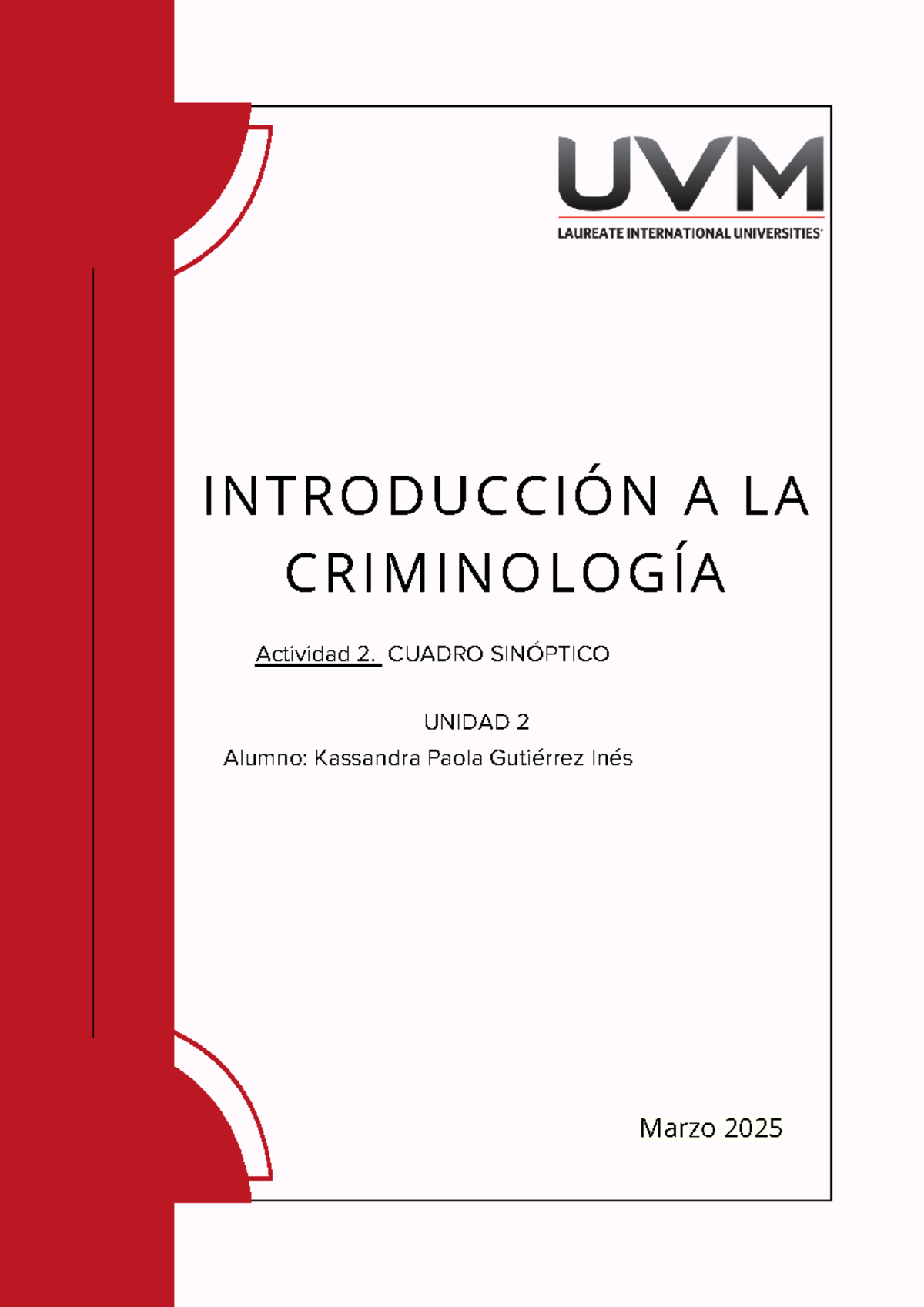 A2 KPGI - CMIN0101A-532XO02A2501 - Cuadro Sinóptico de Criminología ...