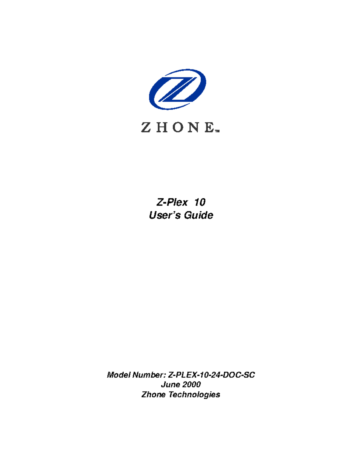 ZPlex 10 User Manual: Installation & Configuration Guide - Studocu