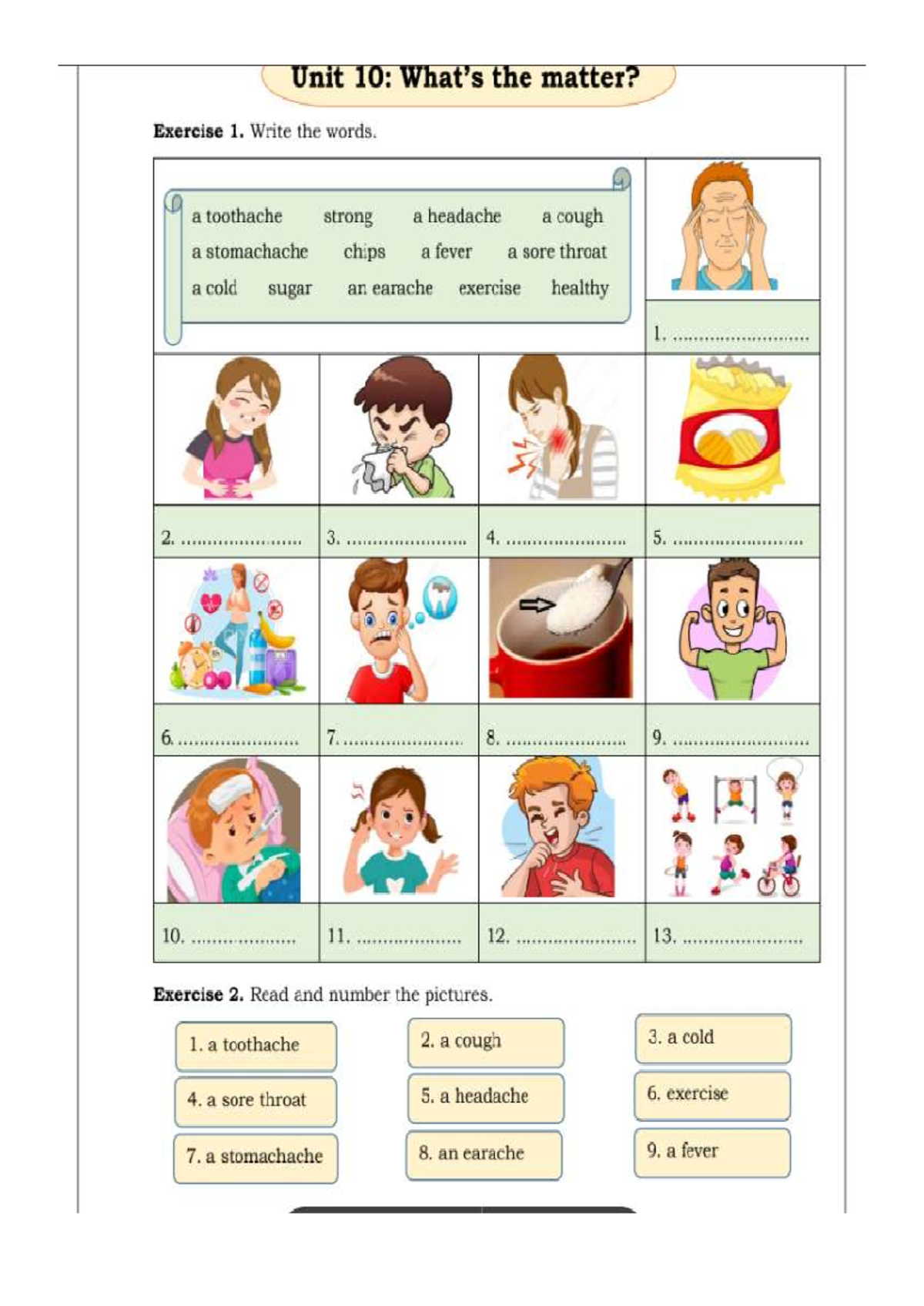 Unit 10: What's the Matter? Final Exam Exercises - Studocu