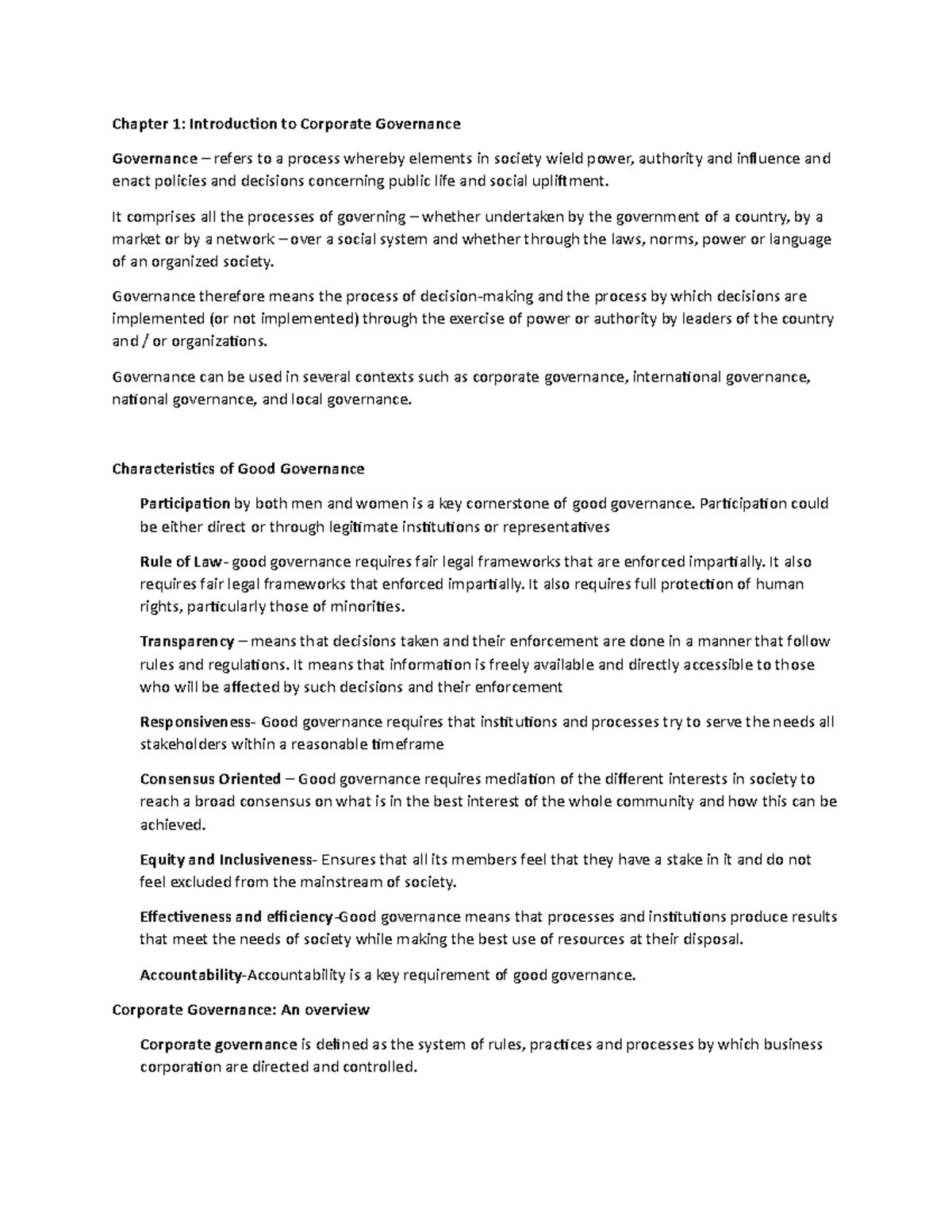 Chapter 3 - Governance business ethics risk - Chapter 1: Introduction ...