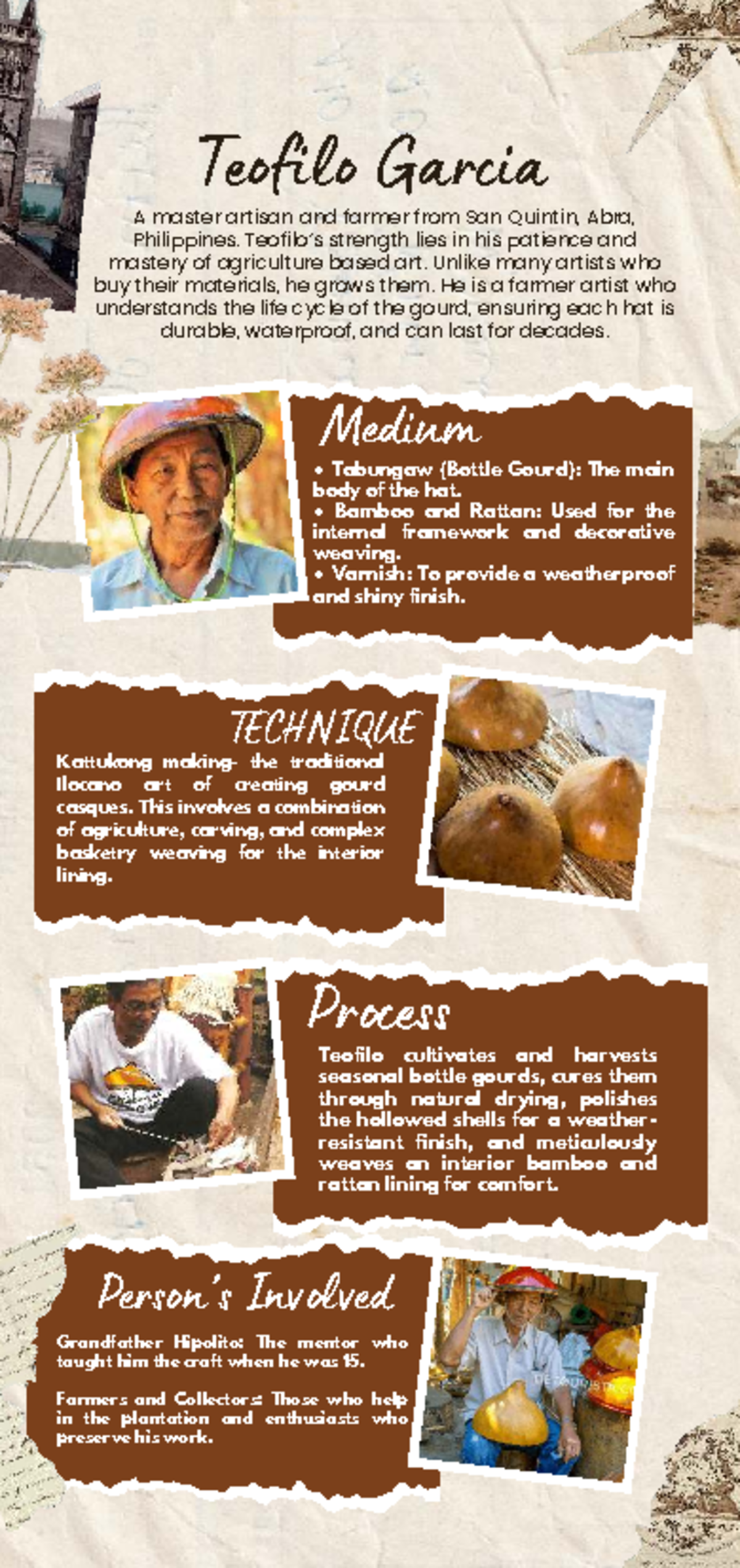 Teofilo Garcia: Master Artisan & Farmer in Gourd Crafting - Studocu
