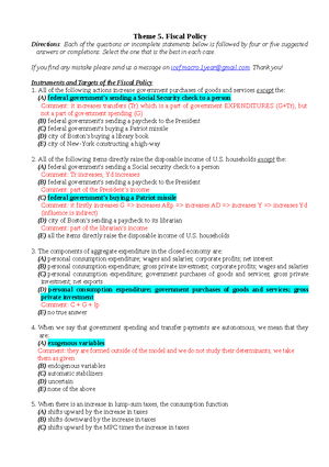 2019 1114 AP Macroeconomics Questions Unit 4 Financial Sector - Unit 4 ...