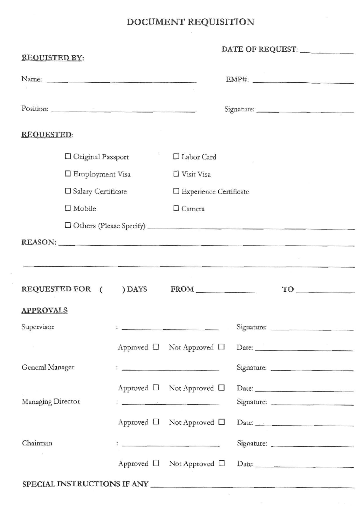 Document Requisition Form: Request & Approval Process - Studocu