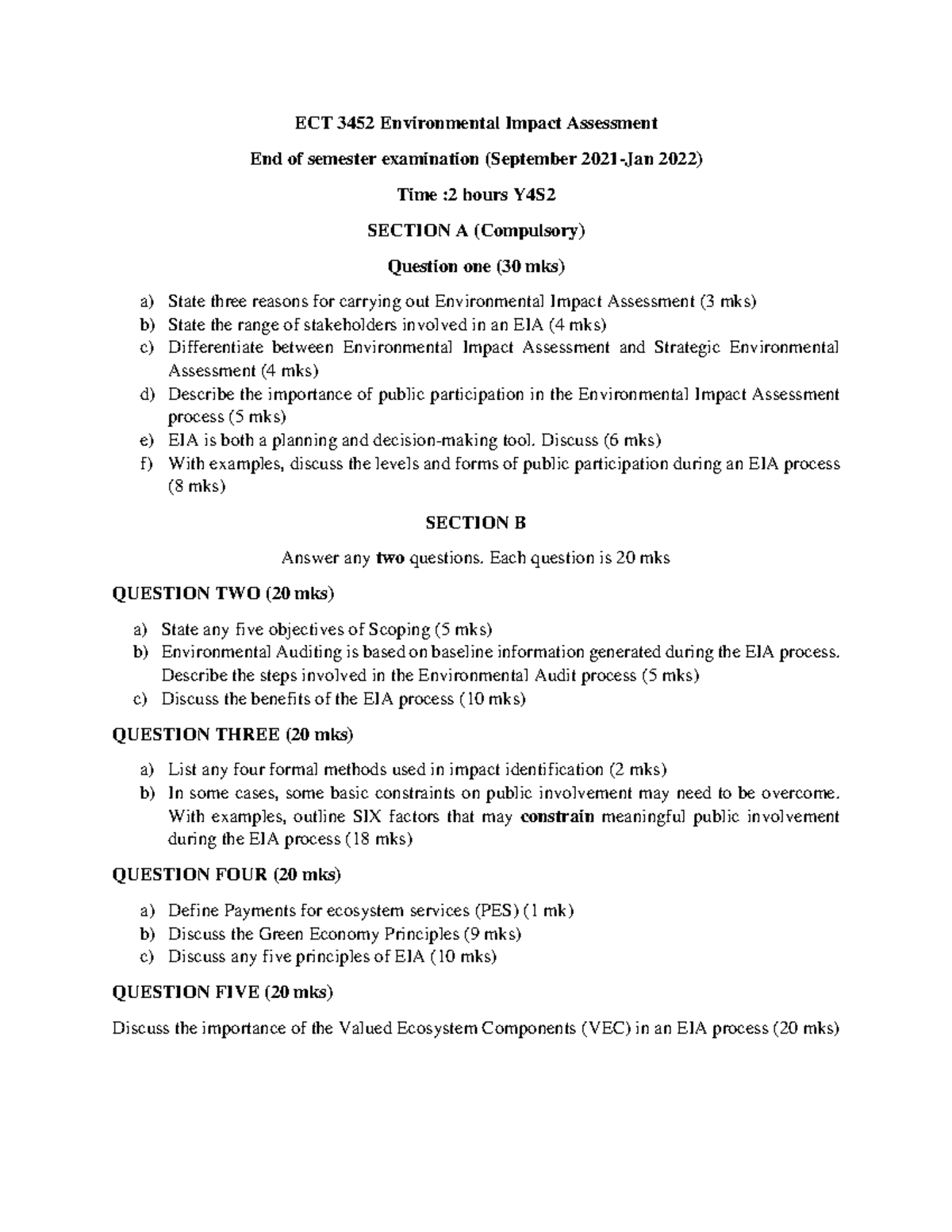 ECT 3452 Environmental Impact Assement 1 - ECT 3452 Environmental ...