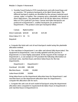 Santa's Workshop - Project: Overhead Rate Calculation & Excel Report ...