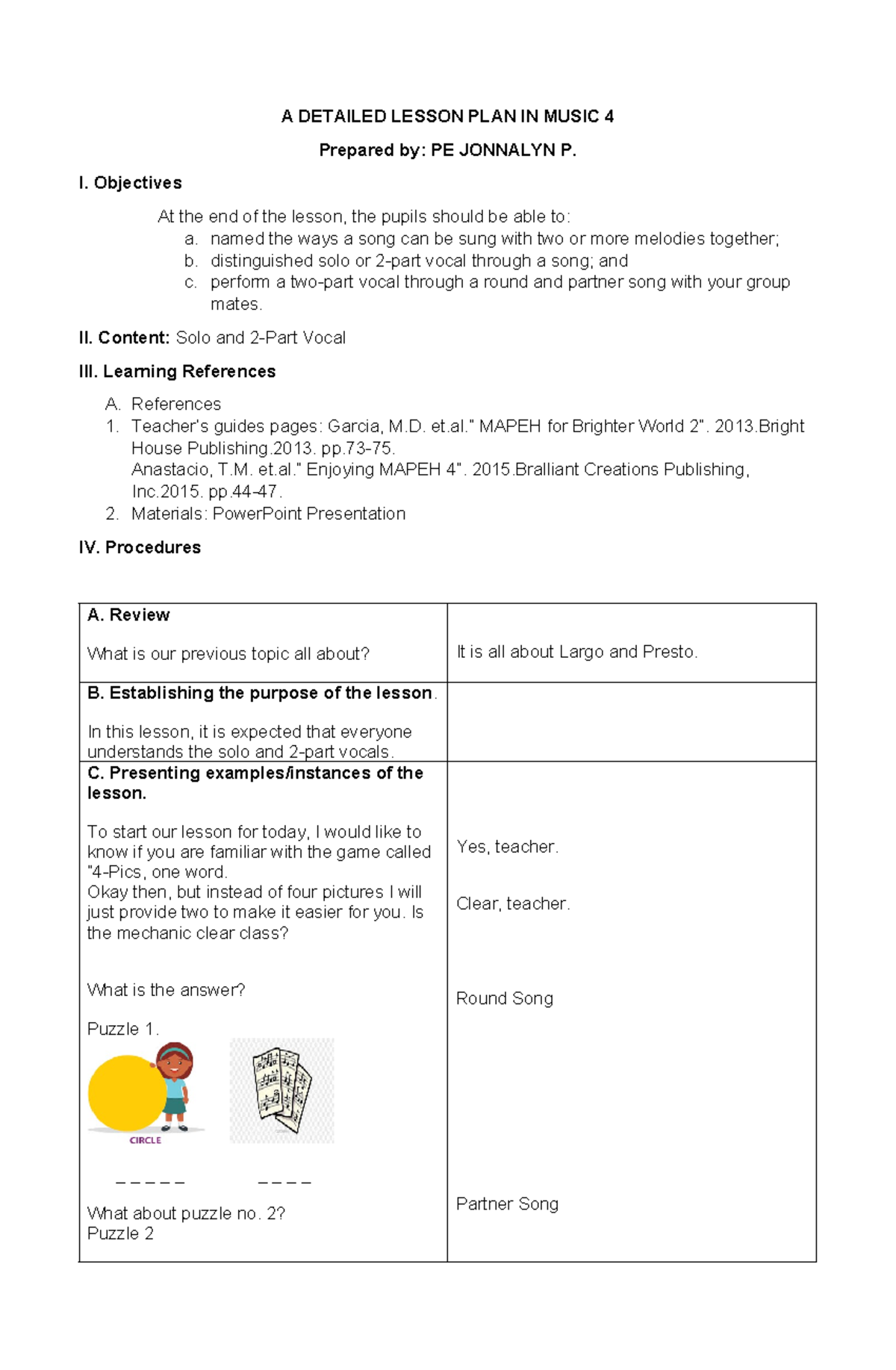 Detailed-Lesson-Plan-in- Mapeh-4 Final - A DETAILED LESSON PLAN IN ...