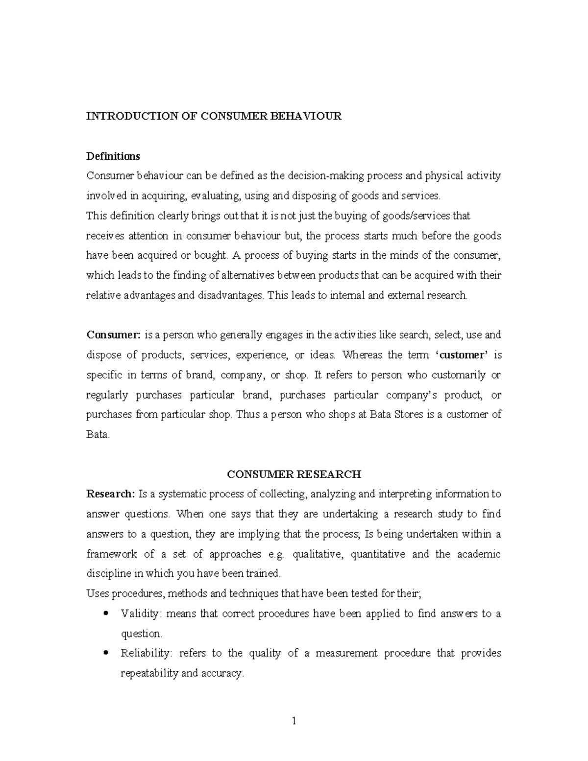 Consumer Behaviour Study Notes: Key Concepts and Research Methods - Studocu