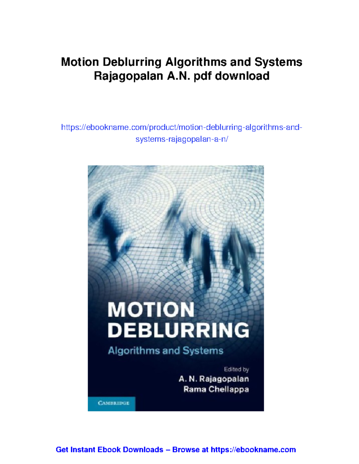 Motion deblurring algorithms and systems: A comprehensive guide - Studocu