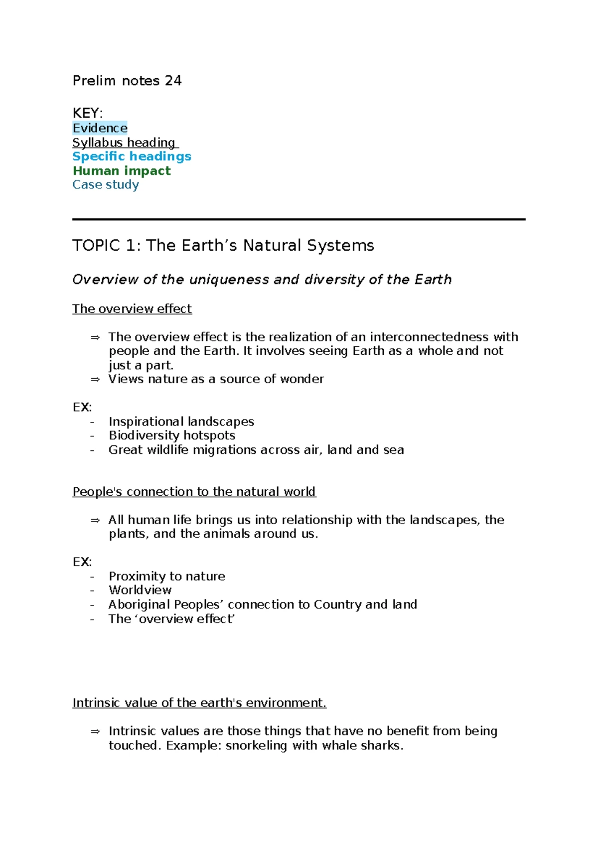 Geography Course Summary: Understanding the Biophysical Environment ...
