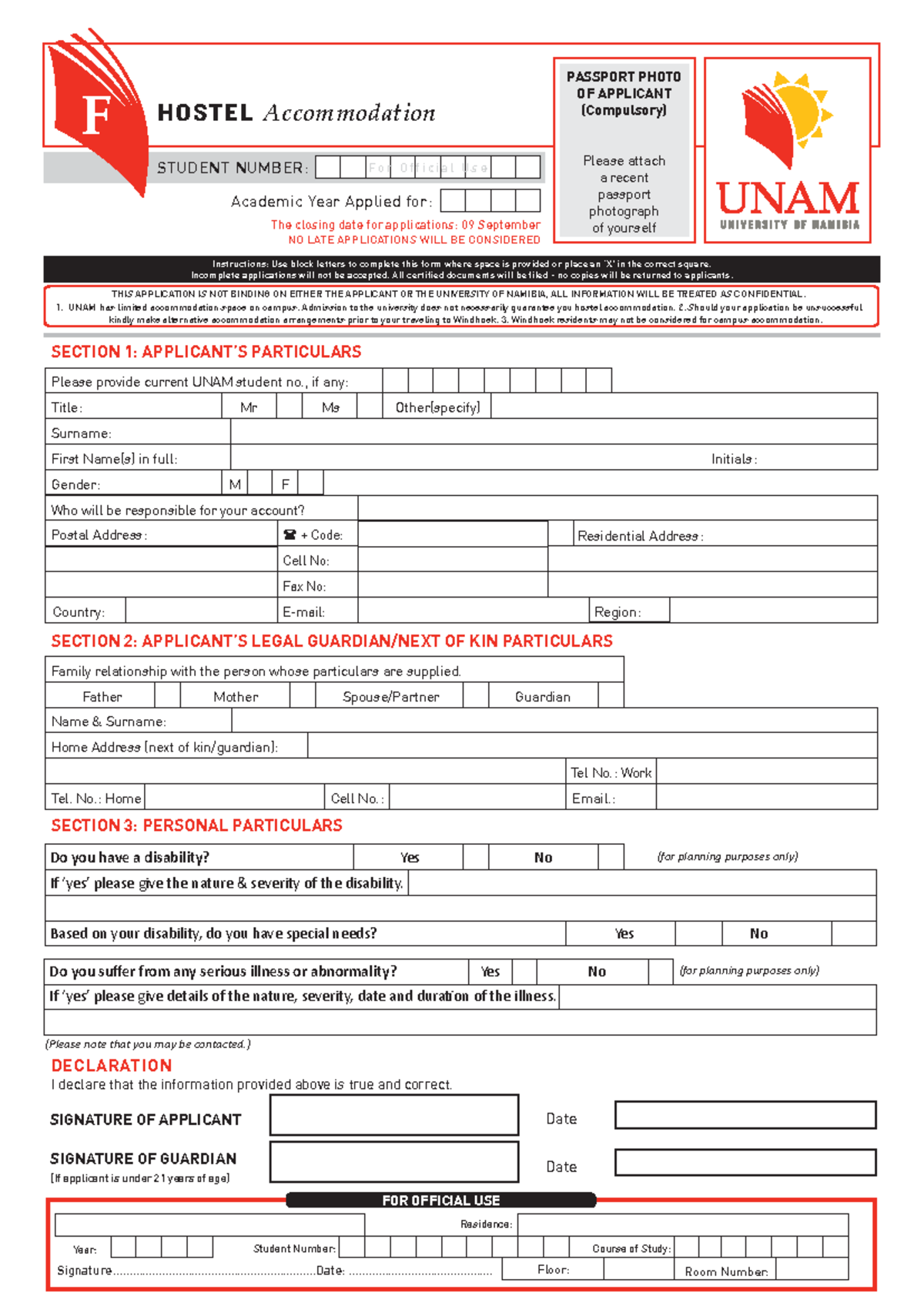Hostel-Accommodation-Application 2020ch - F HOSTEL Accommodation ...