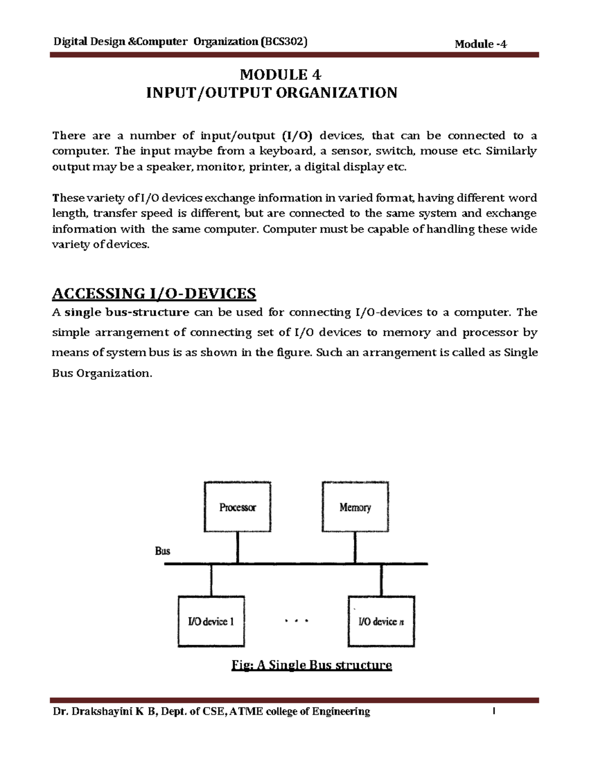 Digital Design Organization (BCS302) Module 4 Notes for Easy Scoring ...