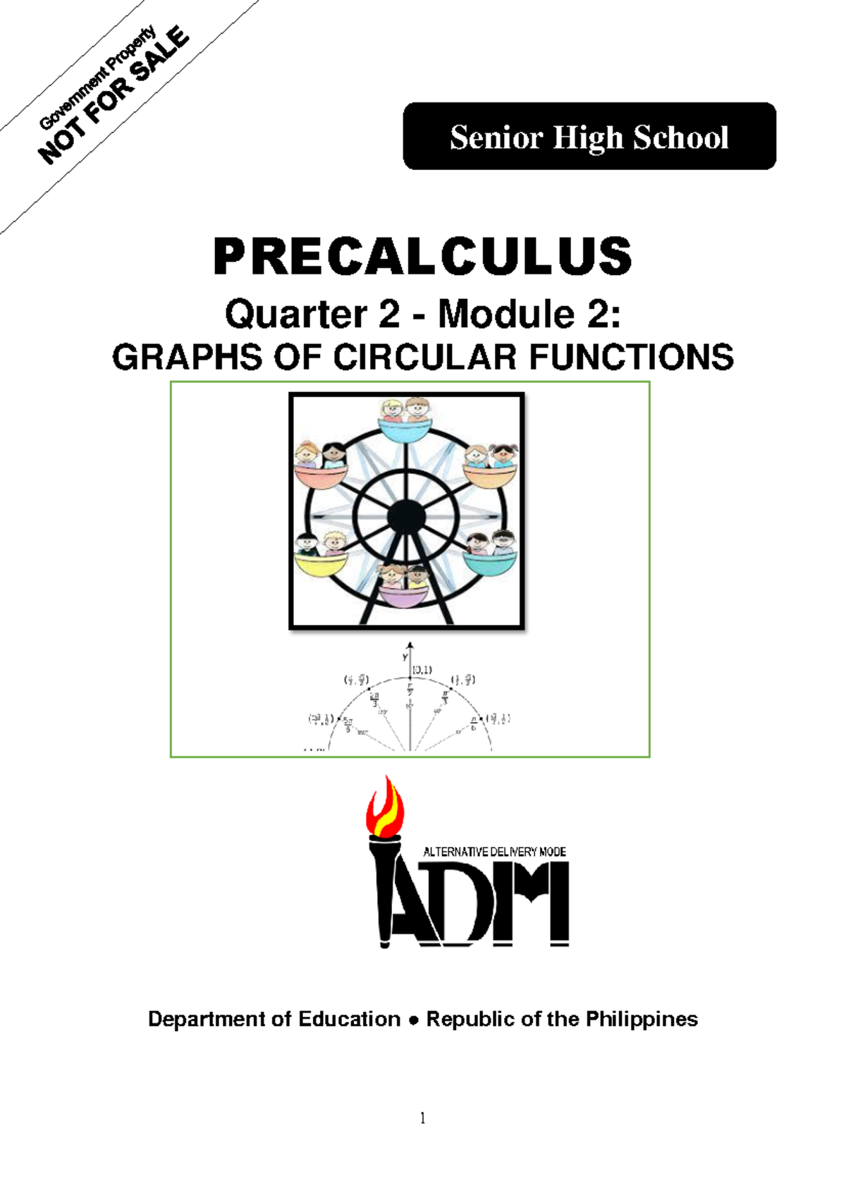 Precalculus G11 Q2 Mod2: Exploring Graphs of Circular Functions - Studocu
