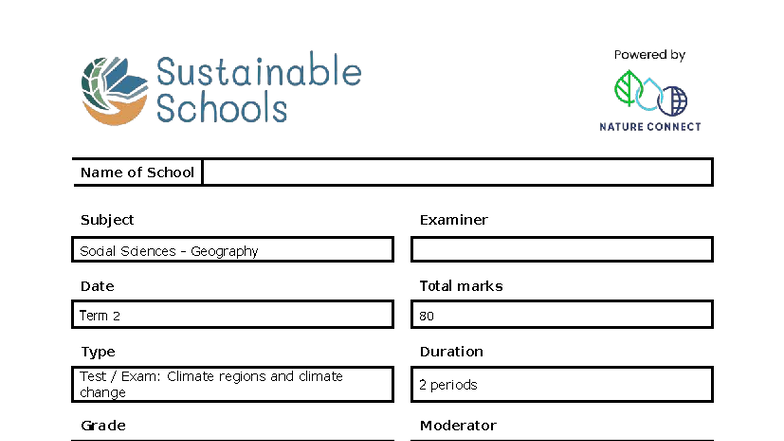 Geography Term 2 Assessment: Climate Regions & Change - Gr 8 - Studocu