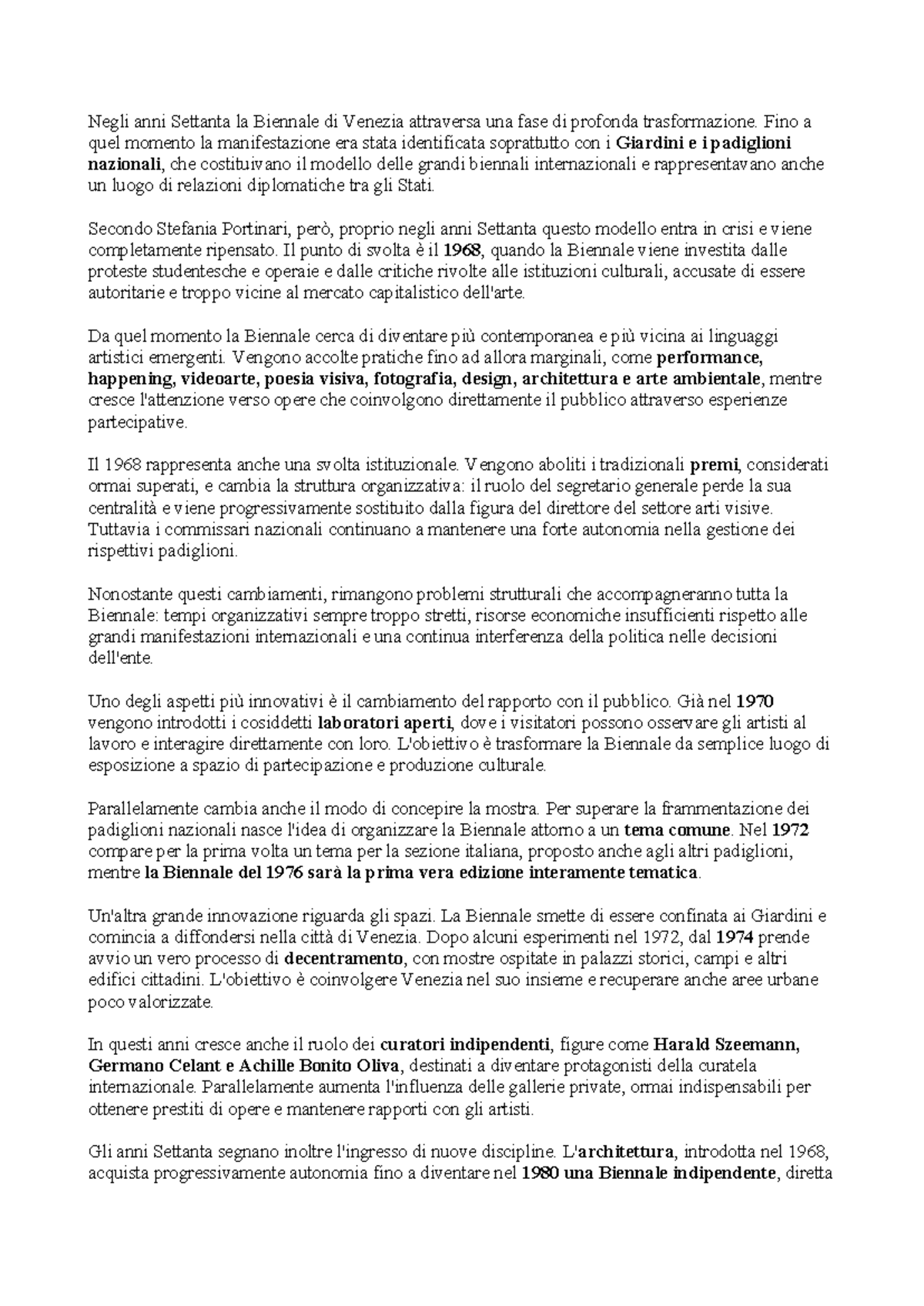 Anni Settanta alla Biennale di Venezia: Trasformazioni e Innovazioni ...
