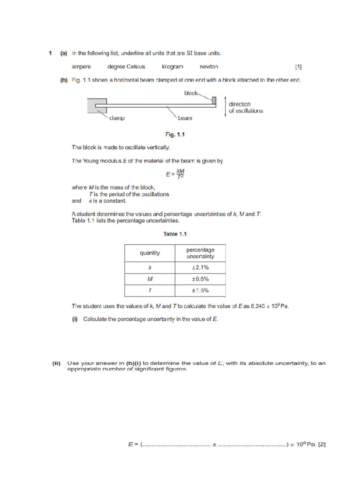 WORK Sheet 01 - Data Analysis for Physics Experiments and Calculations ...