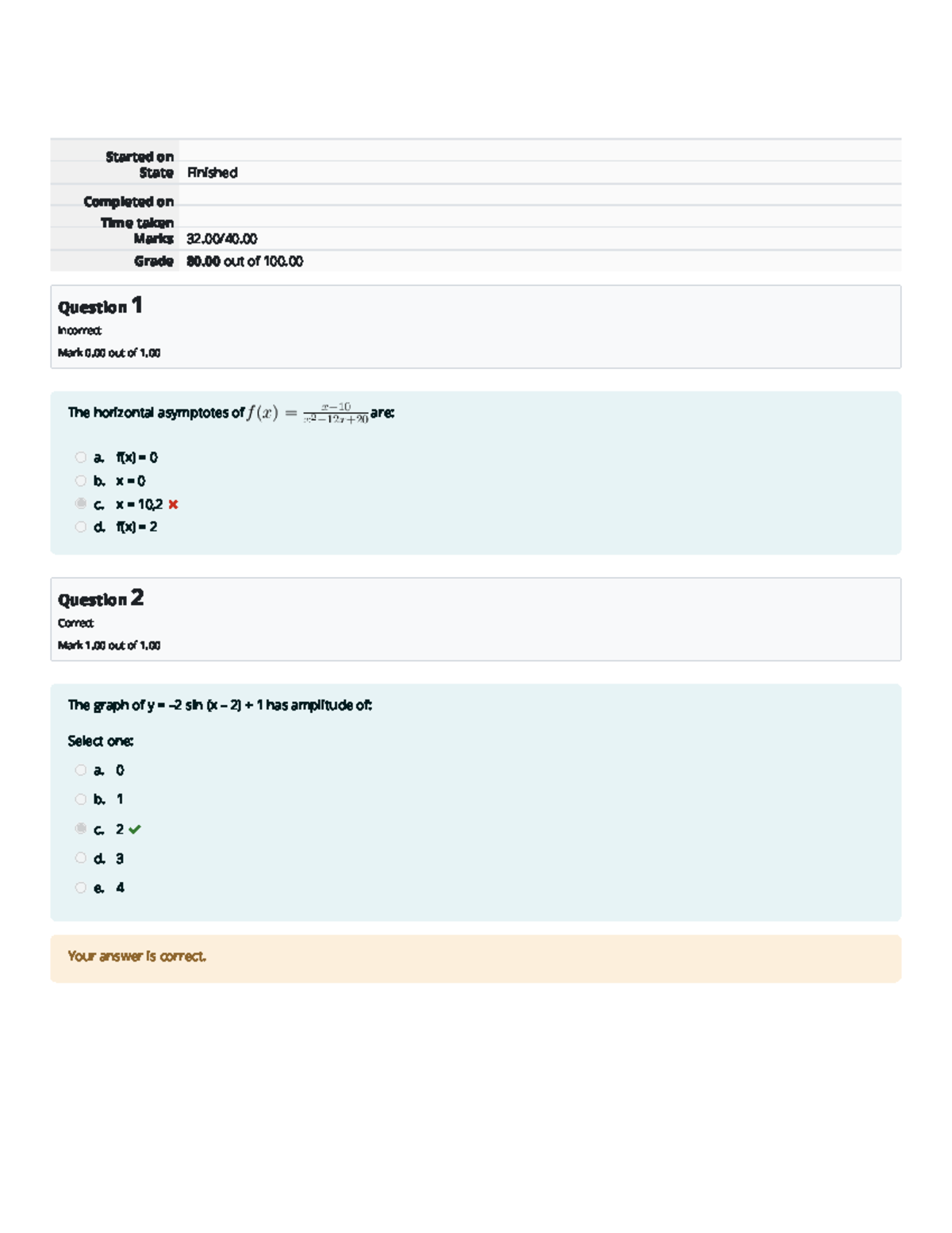 Review Quiz Attempt 2: Summary & Results Analysis - Studocu