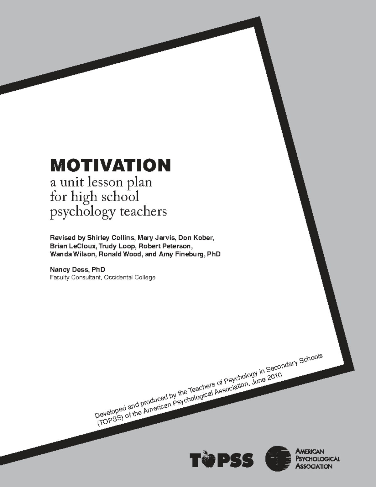 Motivation Unit Lesson Plan for High School Psychology (PSY 101) - Studocu