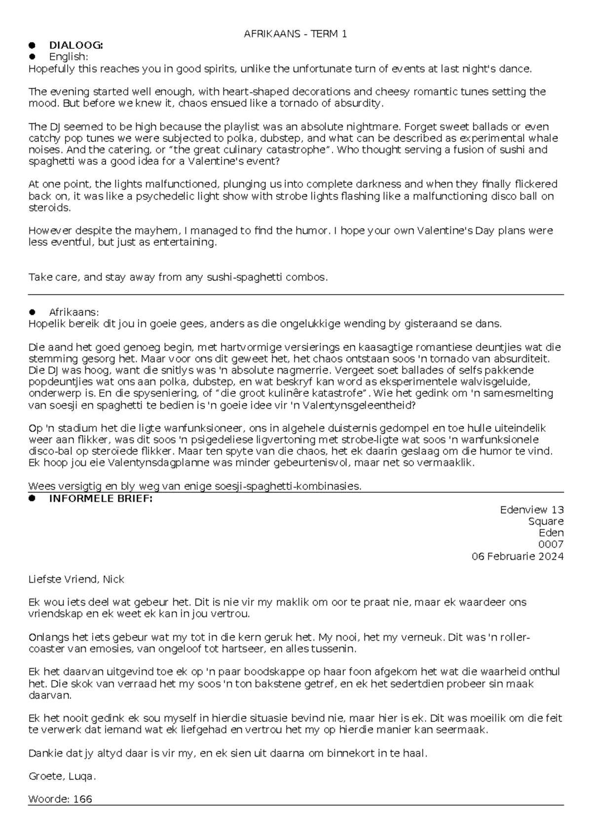 19278 Avbob Afrikaans Vraestel 3 Eksamengids en Skryfwyses - Studocu