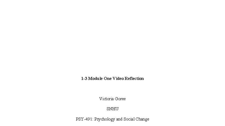 Module 1 Video Reflection: Identity & Authenticity in Social Change ...