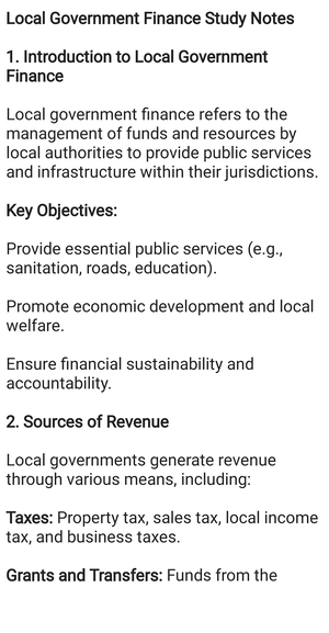 [Solved] Local Government management involves planning and ...